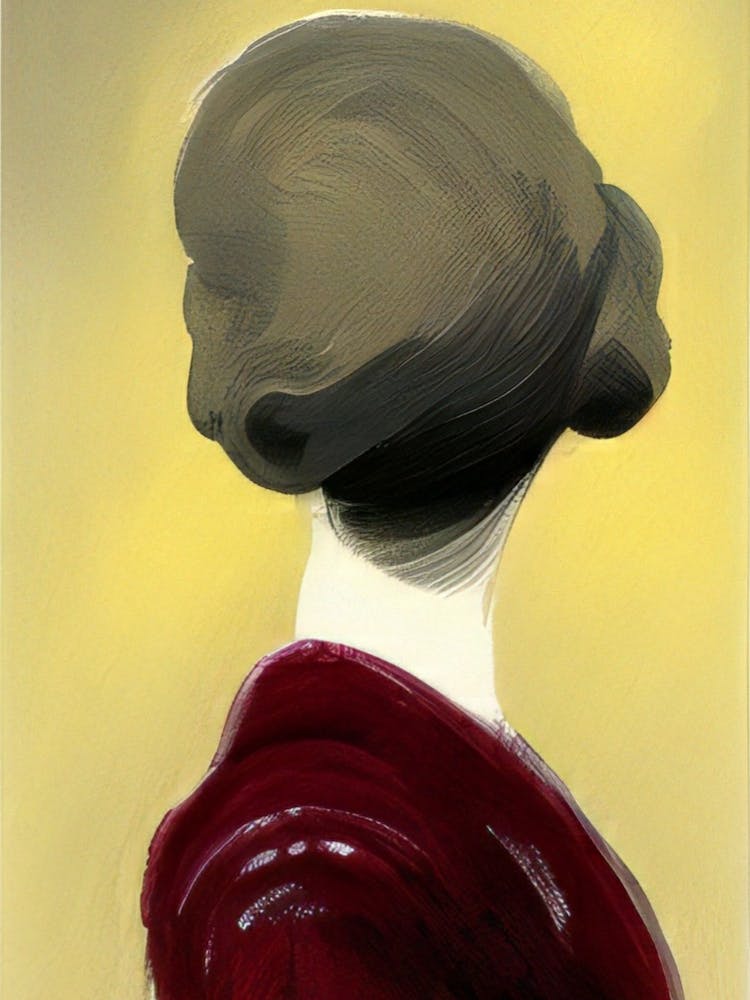 Portrait Of A Lady Inverted head Art Print by OmedArt – Fy!