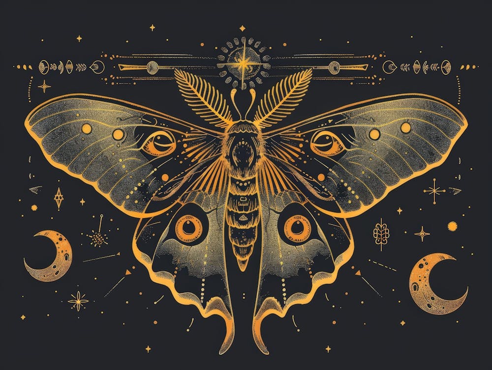 Moth Of The Moon Art Print by Moving Clouds Art – Fy!