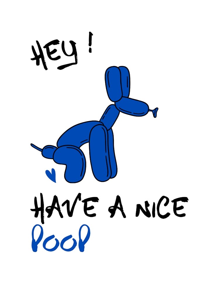 Have A Nice Poop Poster, Whimsical Poop Poster for Bathroom, Dog Poop ...