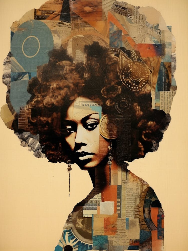 Afro Collage Portrait 16 Art Print by AfroFusion – Fy!