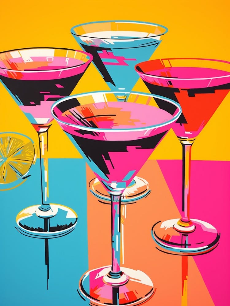 Martini Pop Art Inspired 4 Art Print by PopArt Pals – Fy!