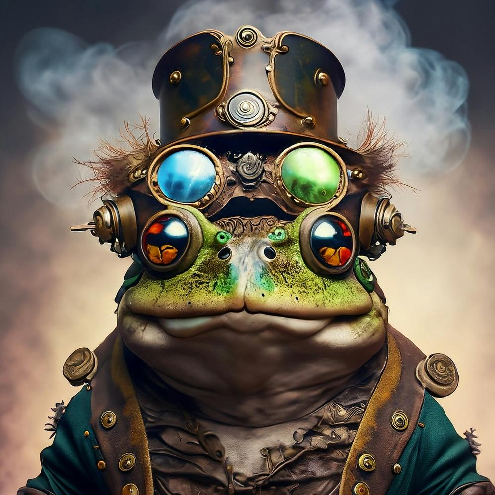 Steampunk Frog Art Print by Dale1Up – Fy!