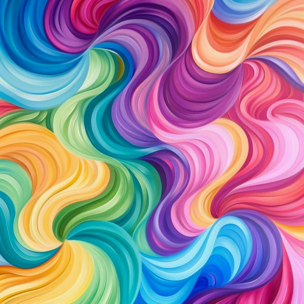 Abstract Colorful Wavy Background Art Print by Moving Clouds Art – Fy!