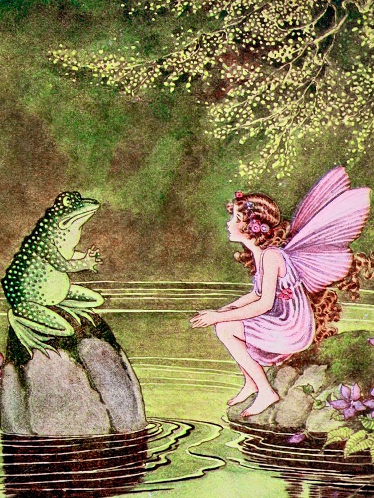 The Fairy and the Frog - Ida Rentoul Outhwaite - Antique Vintage 1919 ...
