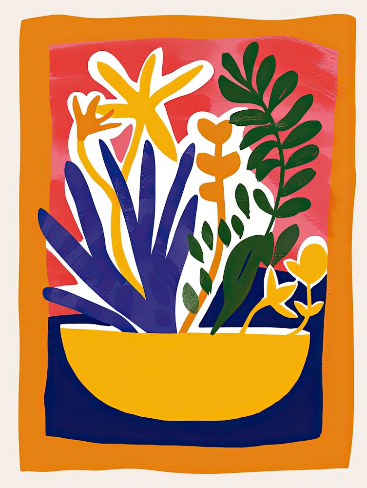 Cosmic Ferns Matisse Style Art Print by Bauhaus-Syndicate – Fy!