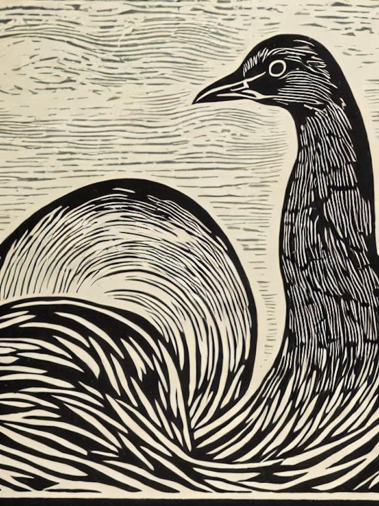 Baldpate Linocut Bird Art Print by Featherline – Fy!