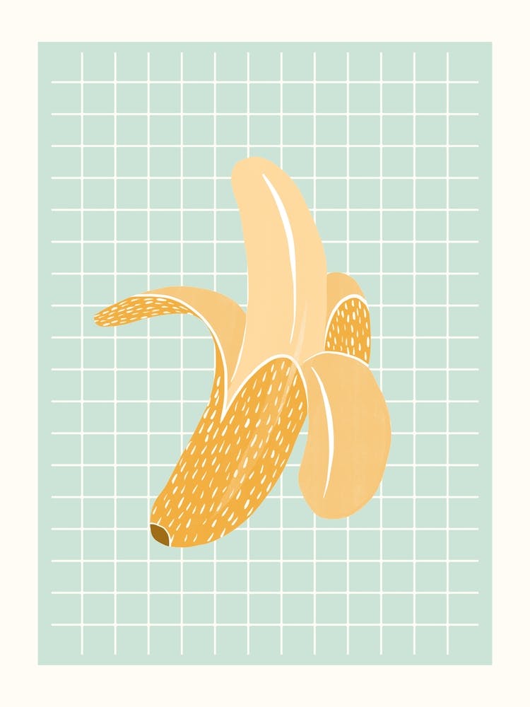 Checkered Banana Art Print by Millennial Menu – Fy!
