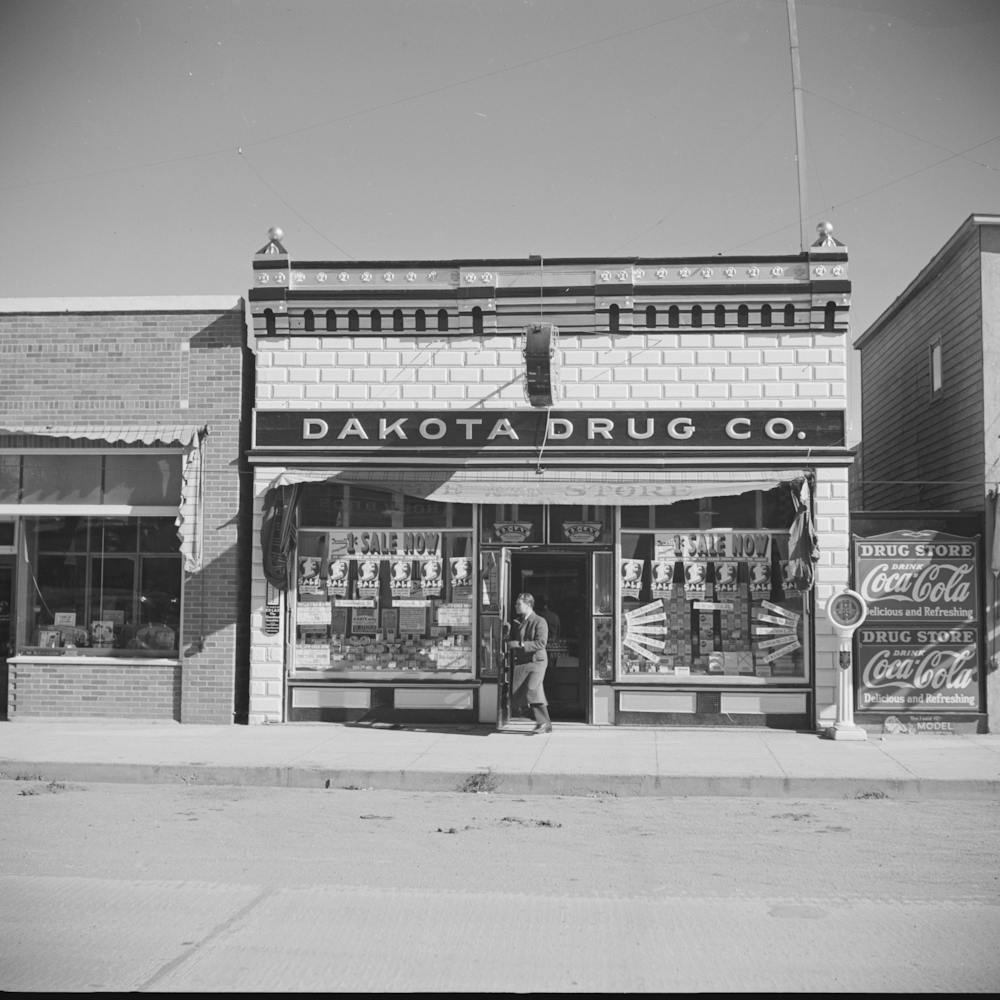 Drug Store, Stanley, North Dakota By Russell Lee Art Print by Fy ...