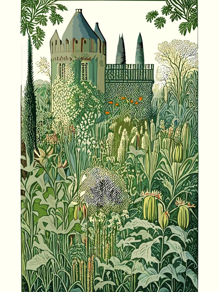 Sissinghurst Castle Garden, 1, United Kingdom Vintage Botanical Art ...
