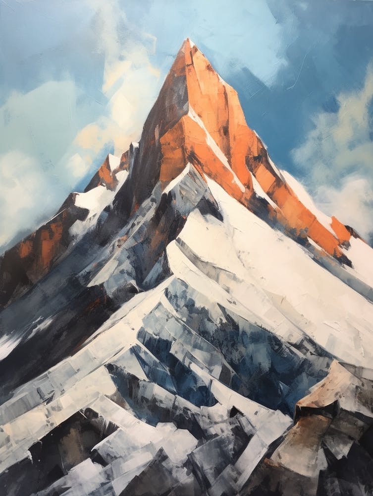 Mount Silverthrone Canada 2 Mountain Painting Art Print by WanderWall ...