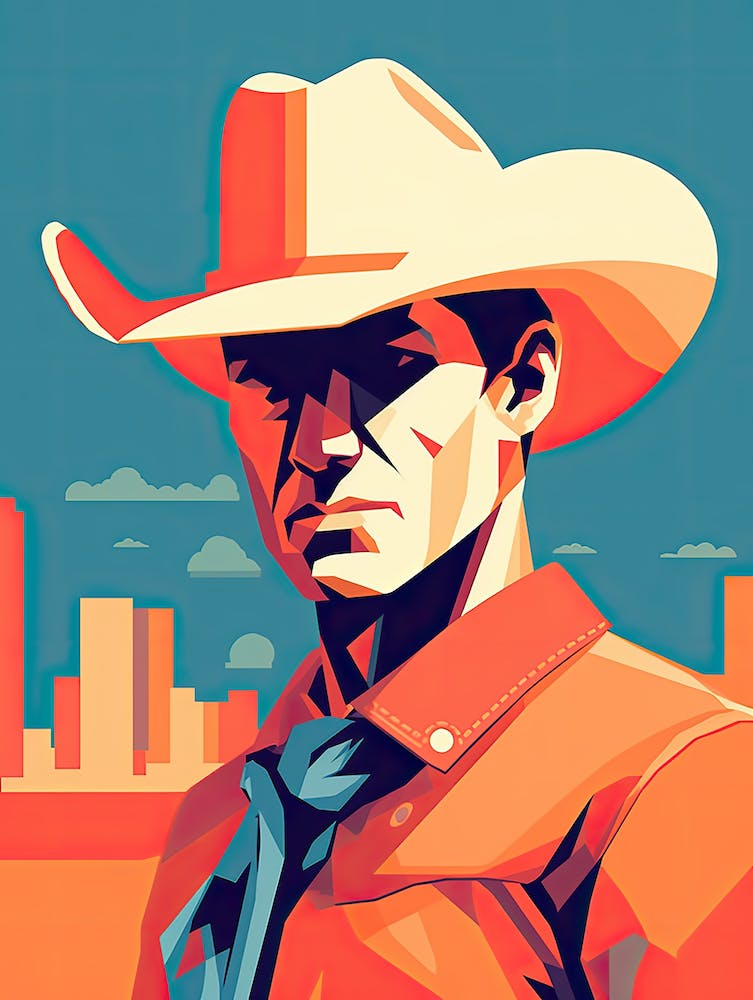 Wild West Colors: Pop Art Cowboys of Texas Art Print by Art-Syndicate – Fy!