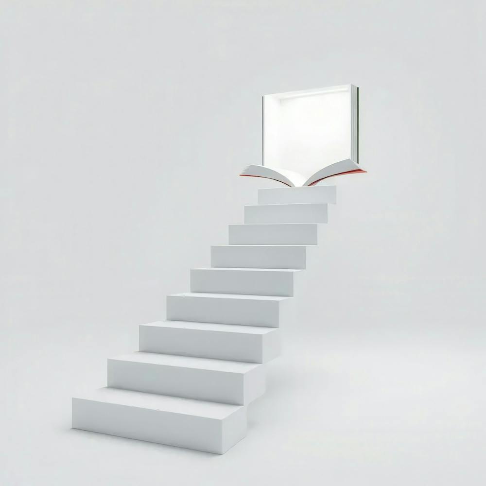 Book On The Stairs Art Print by AnikArts – Fy!