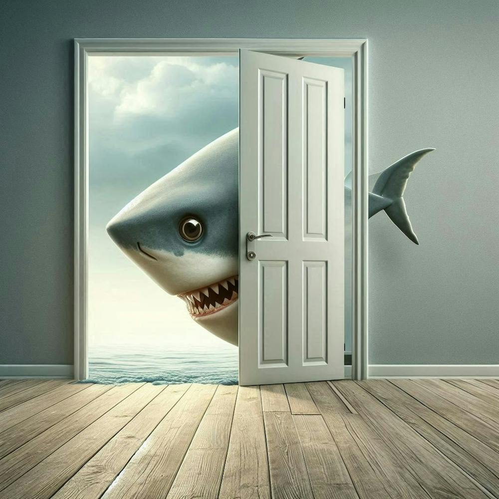 Shark Door 1 Art Print by Wobbletot – Fy!
