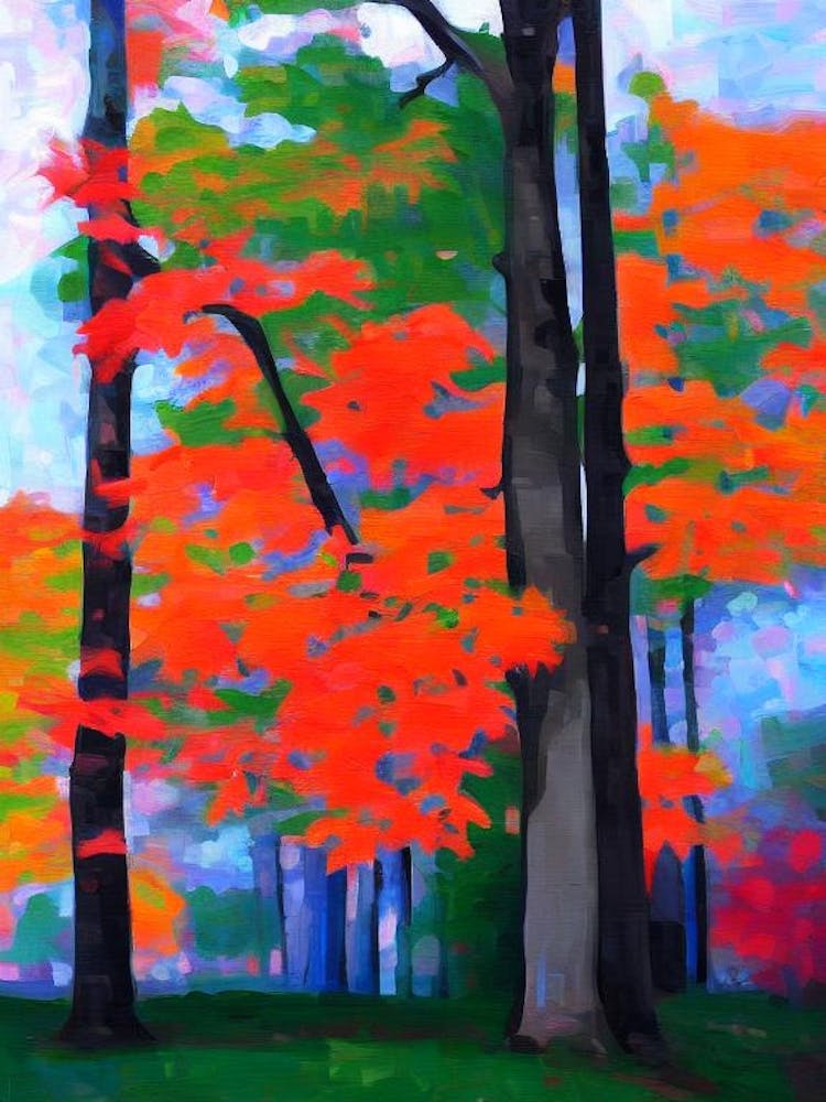 Sugar Maple Tree Cubist Art Print by Arboreal Impressions – Fy!