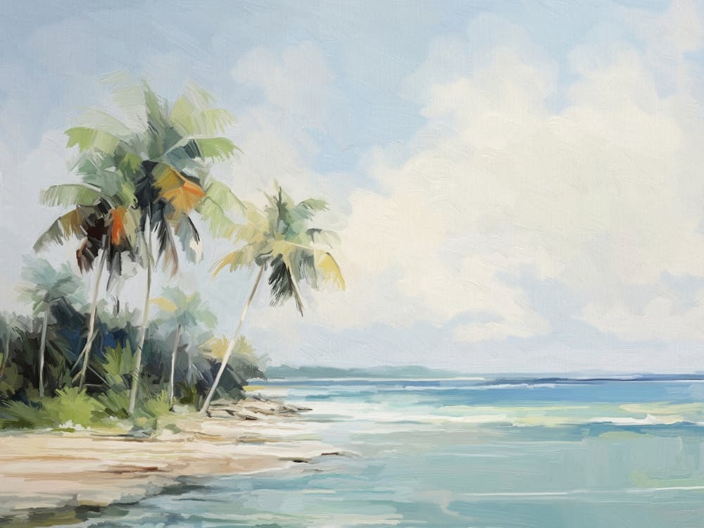 Tropical Beach Art Print by Shawn Conn Art – Fy!