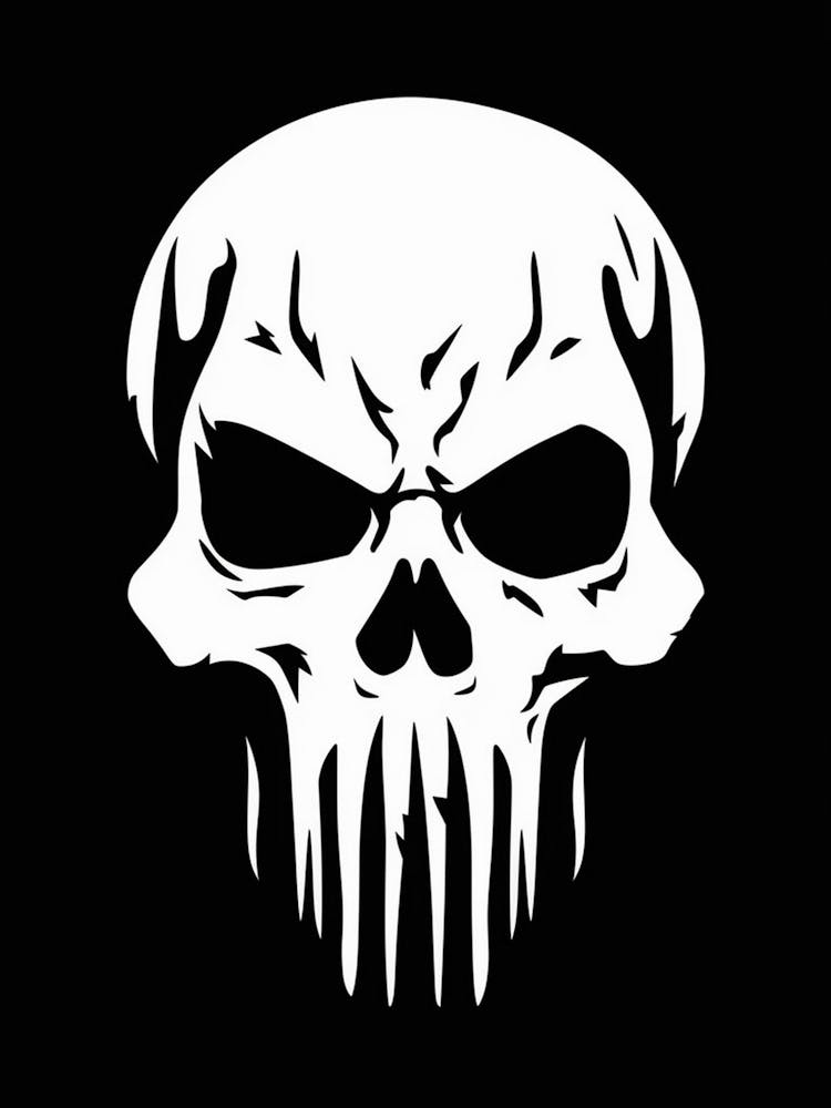 Punisher Skull Art Print By Anikarts Fy