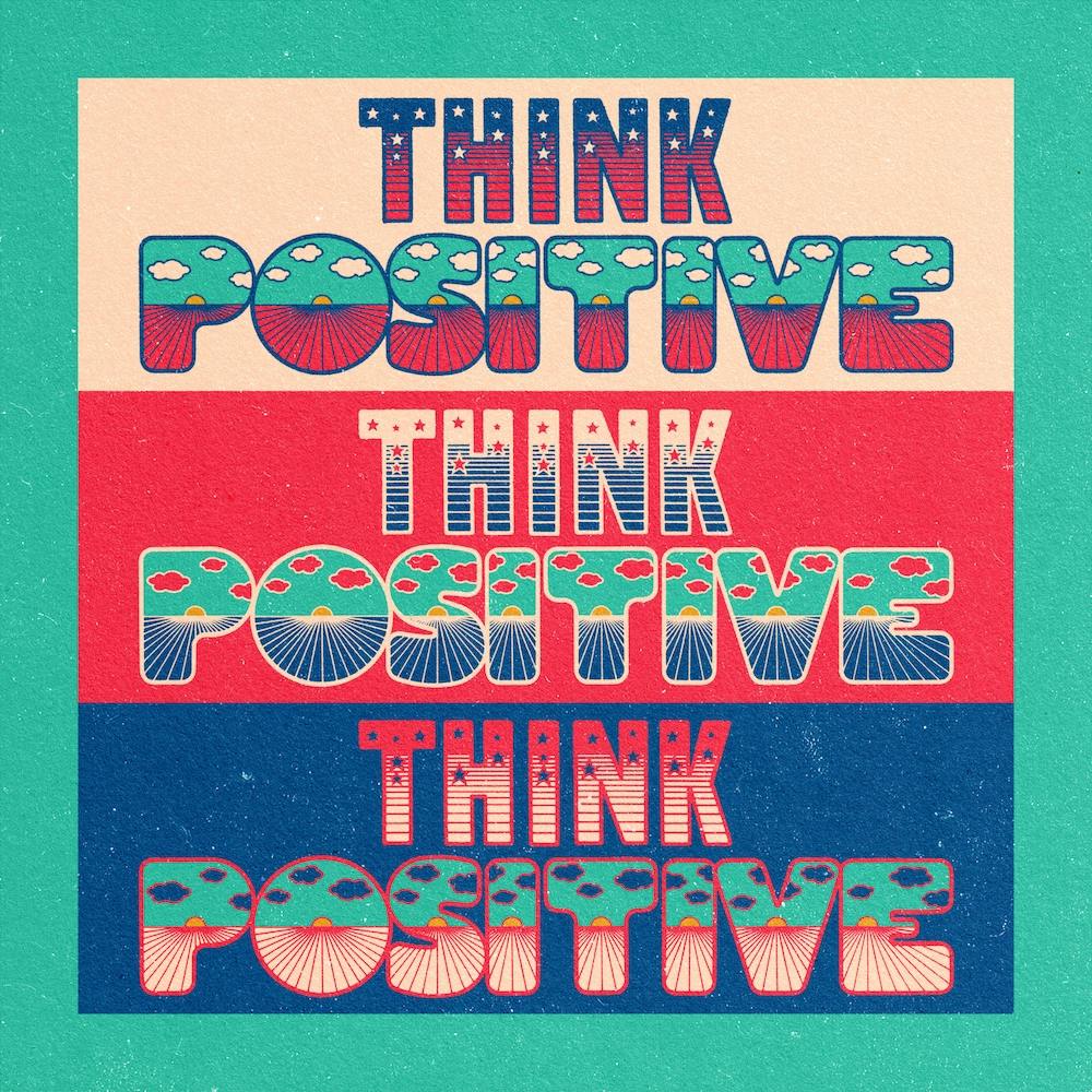 Think Positive Square Art Print by Andrew McGranahan – Fy!
