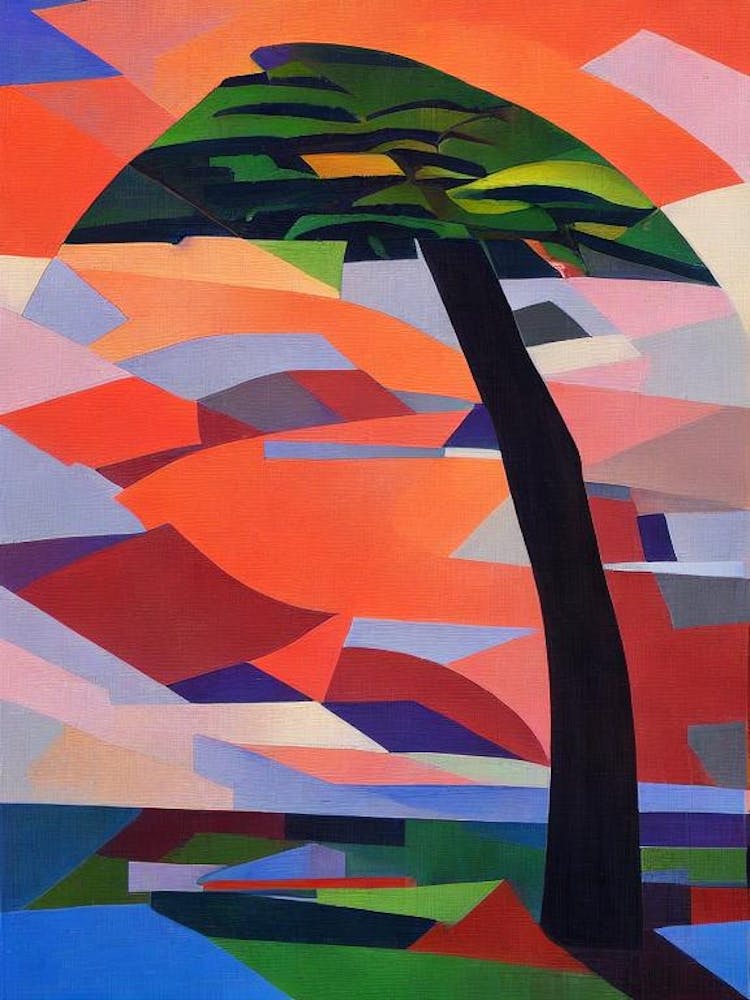 Pacific Yew Tree Cubist 1 Art Print by Arboreal Impressions – Fy!