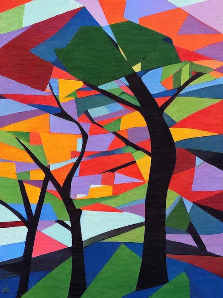 Sitka Spruce Tree Cubist Art Print by Arboreal Impressions – Fy!