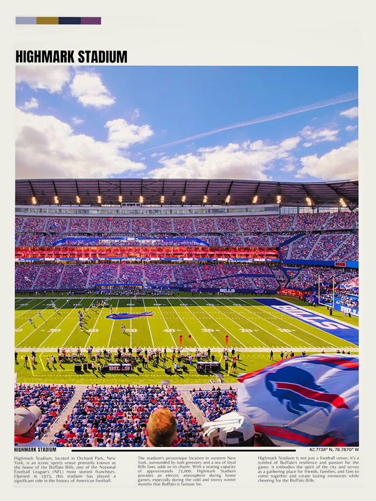 Highmark Stadium Print Buffalo Bills Art And Posters Nfl Art Nfl ...