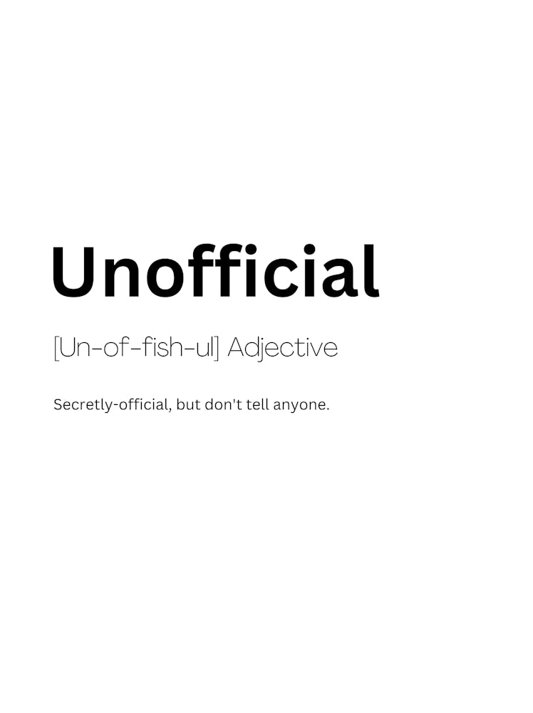 Unofficial Definition Meaning Art Print by Kaigozen – Fy!