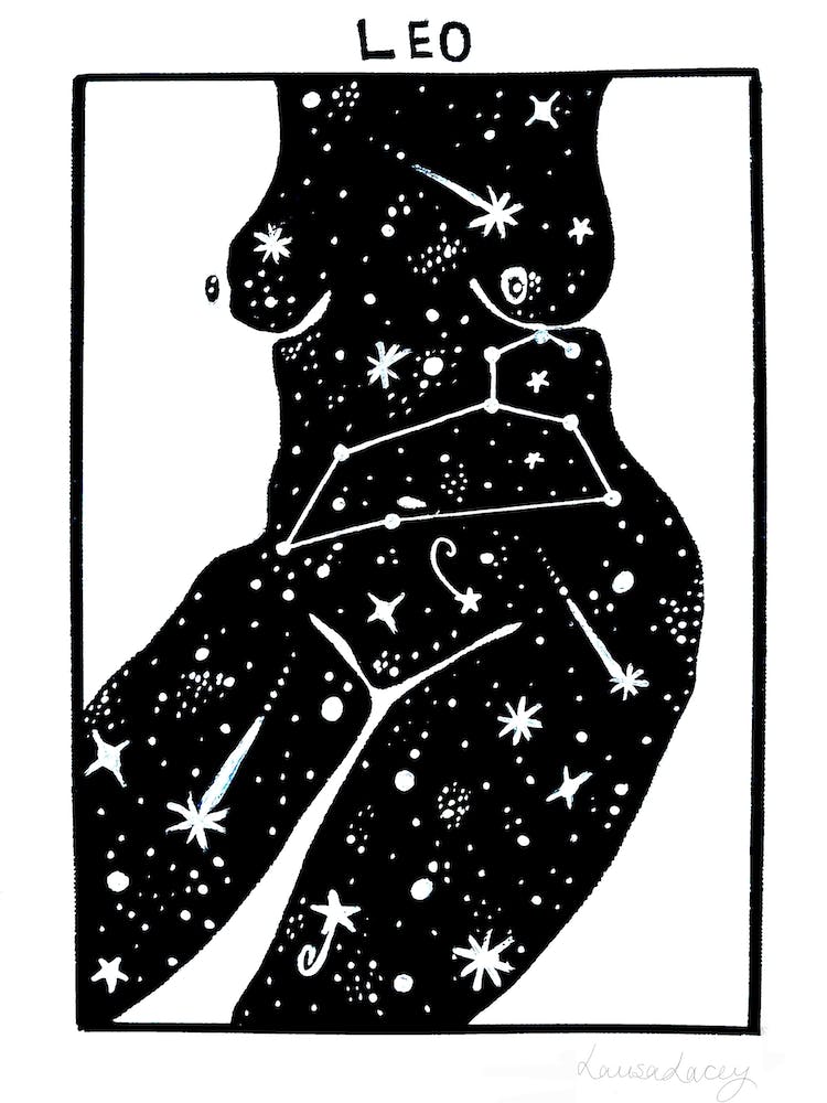 Celestial Bodies Leo Art Print by Louisa Lacey – Fy!