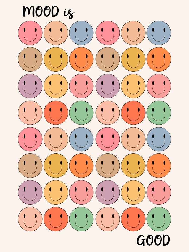 Happy Smiley Face Mood Art Print by Guncha Kumar – Fy!