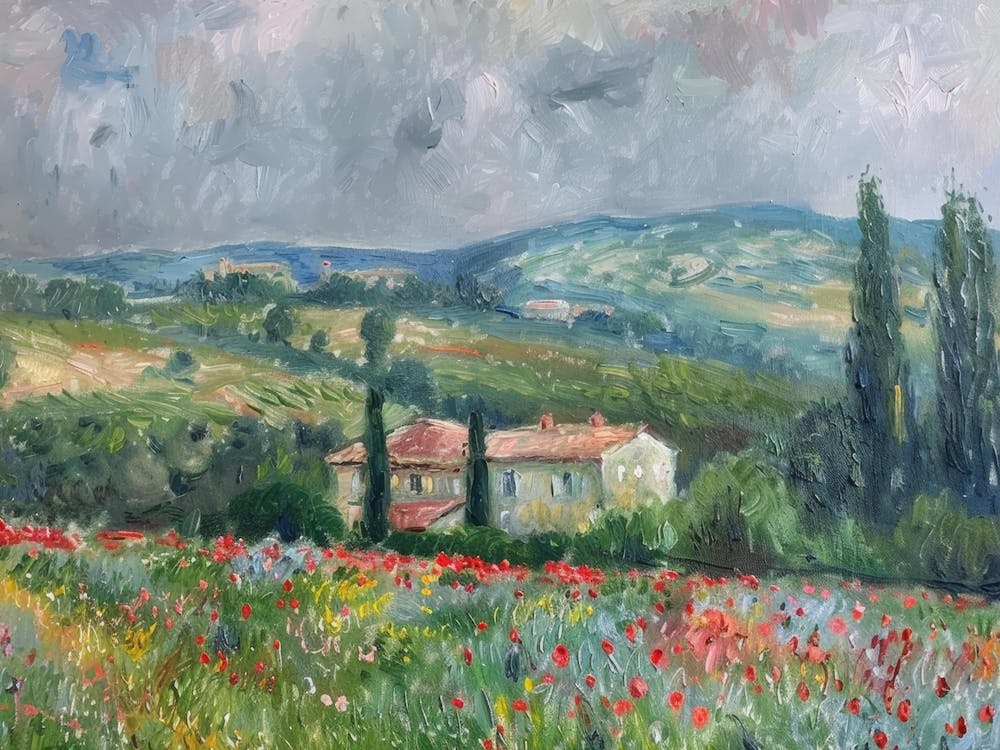 Tuscan Poppies 5 Art Print by Moving Clouds Art – Fy!