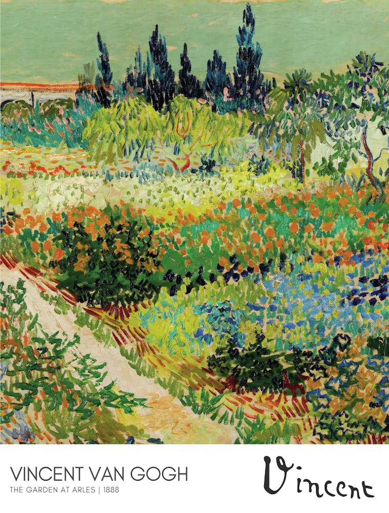 Vincent Van Gogh THE GARDEN AT ARLES Art Print by Hype Prints – Fy!