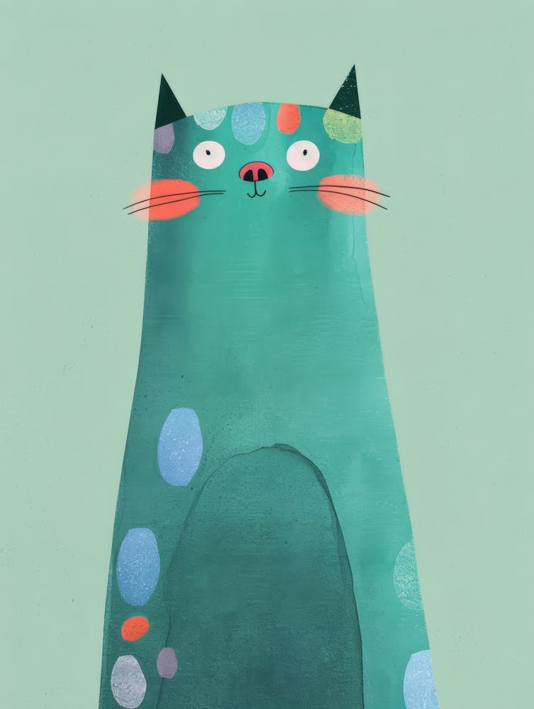 Kitty Cat 6 Art Print by Moving Clouds Art – Fy!