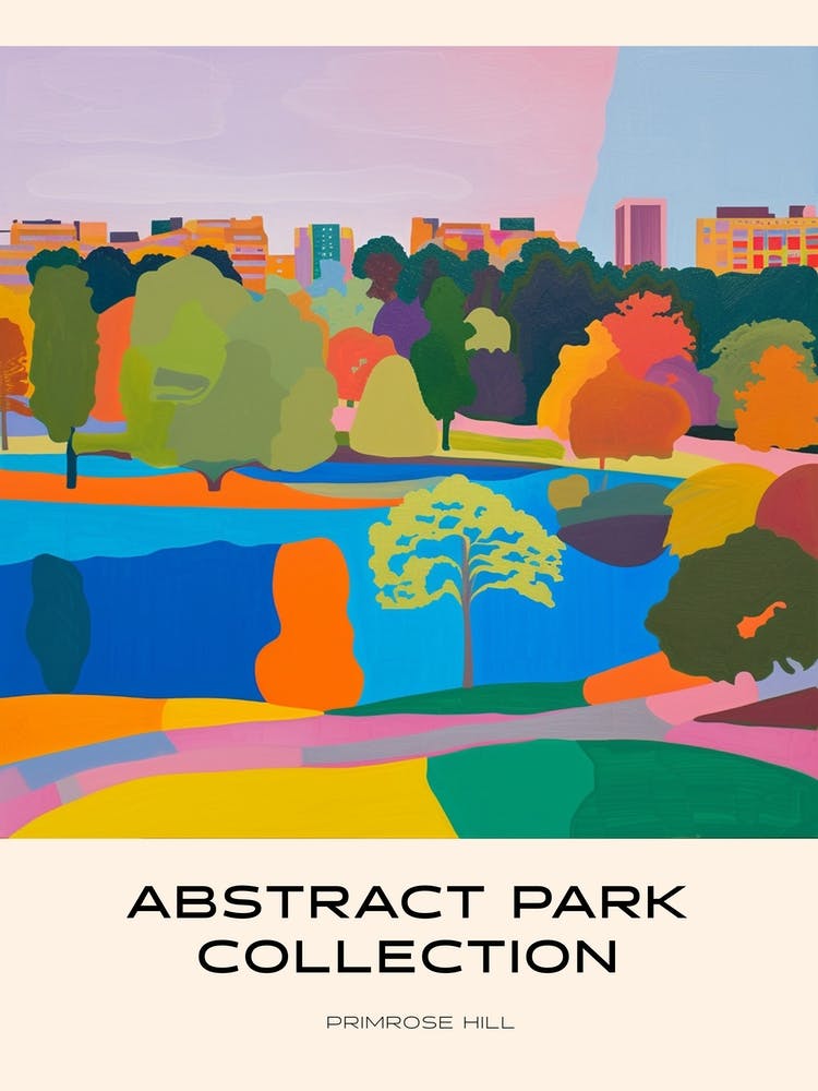 Abstract Park Collection Poster Primrose Hill London 1 Art Print by Hue ...