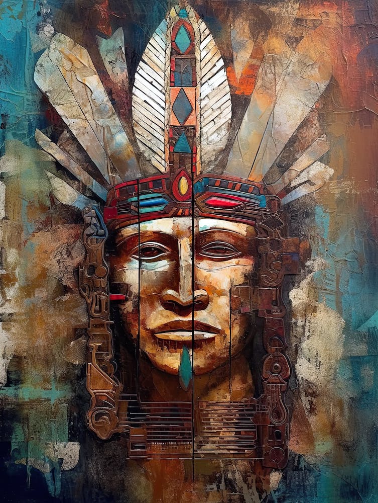 Native Rhythms: Echoes of Tribal Art and Spirit Art Print by Art ...