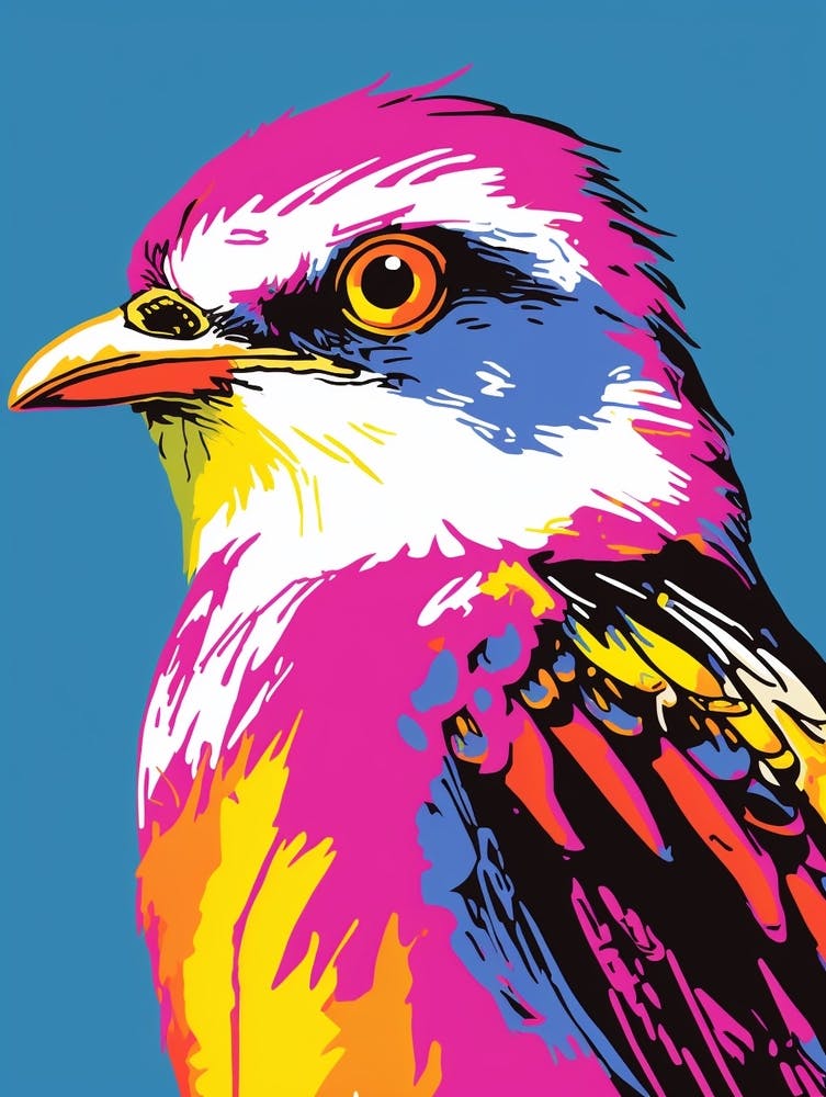 Andy Warhol Style Bird Cuckoo 3 Art Print by Feathered Muse – Fy!