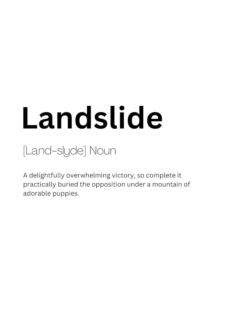 Landslide Definition Meaning Art Print by Kaigozen – Fy!