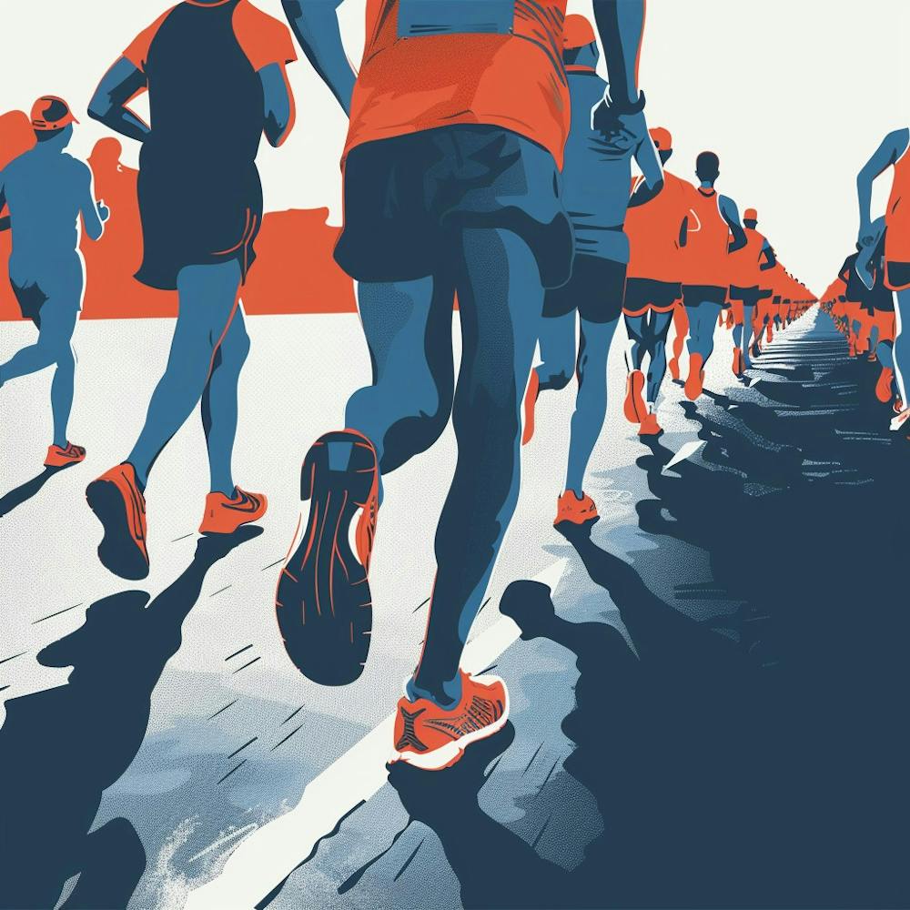 Marathon Runners 1 Art Print by ThatWorksMedia – Fy!
