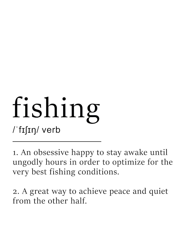 Fishing Definition Poster - Dictionary Art Print by Panda Zen Studios – Fy!