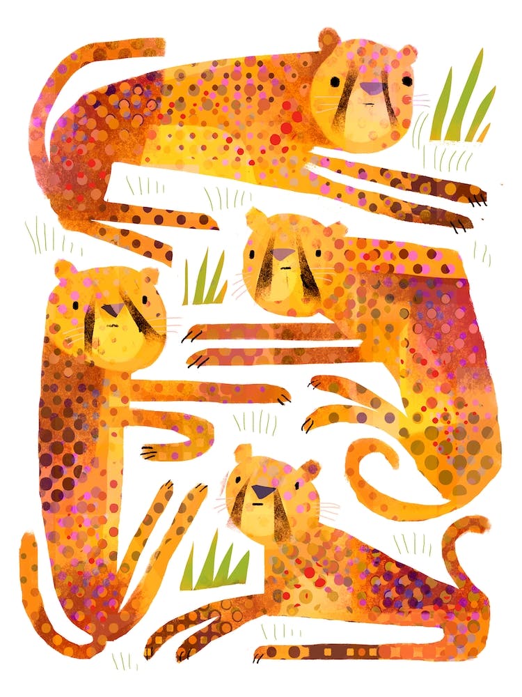 Lazy Cheetahs Art Print by Gareth Lucas Art – Fy!