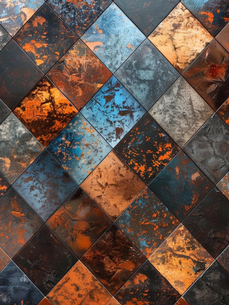 Rusty Tile Background 1 Art Print by Moving Clouds Art – Fy!
