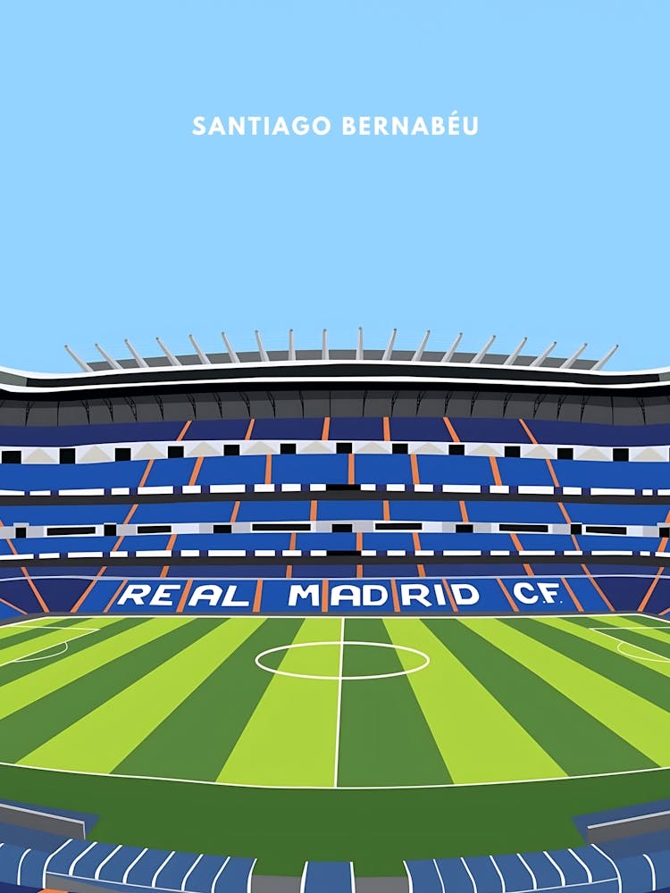 Santiago Bernabeu Real Madrid Print Art Print by MRHWALLPRINTS – Fy!