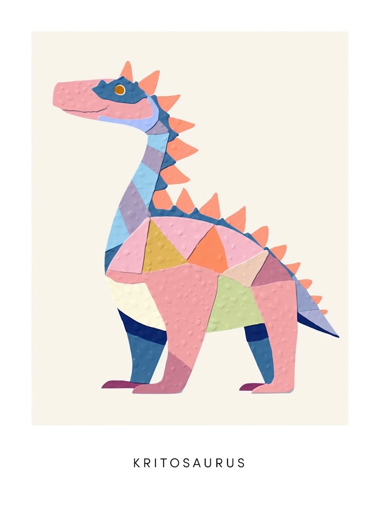 Nursery Dinosaur Art Kritosaurus 2 Poster Art Print by Scribble Studio ...