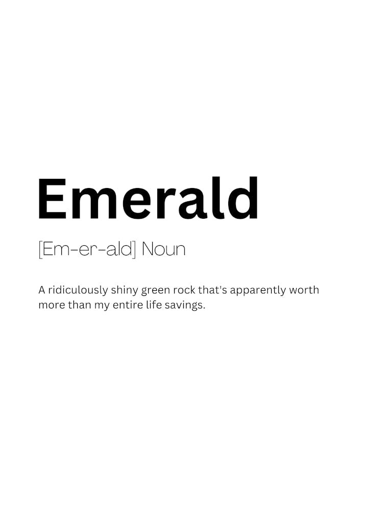 Emerald Definition Meaning 1 Art Print by Kaigozen – Fy!