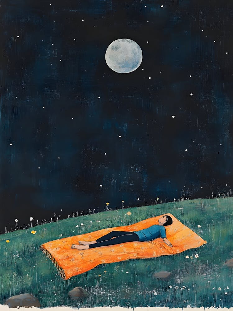 Sleep Under The Moon Art Print by Artistry Aloft – Fy!