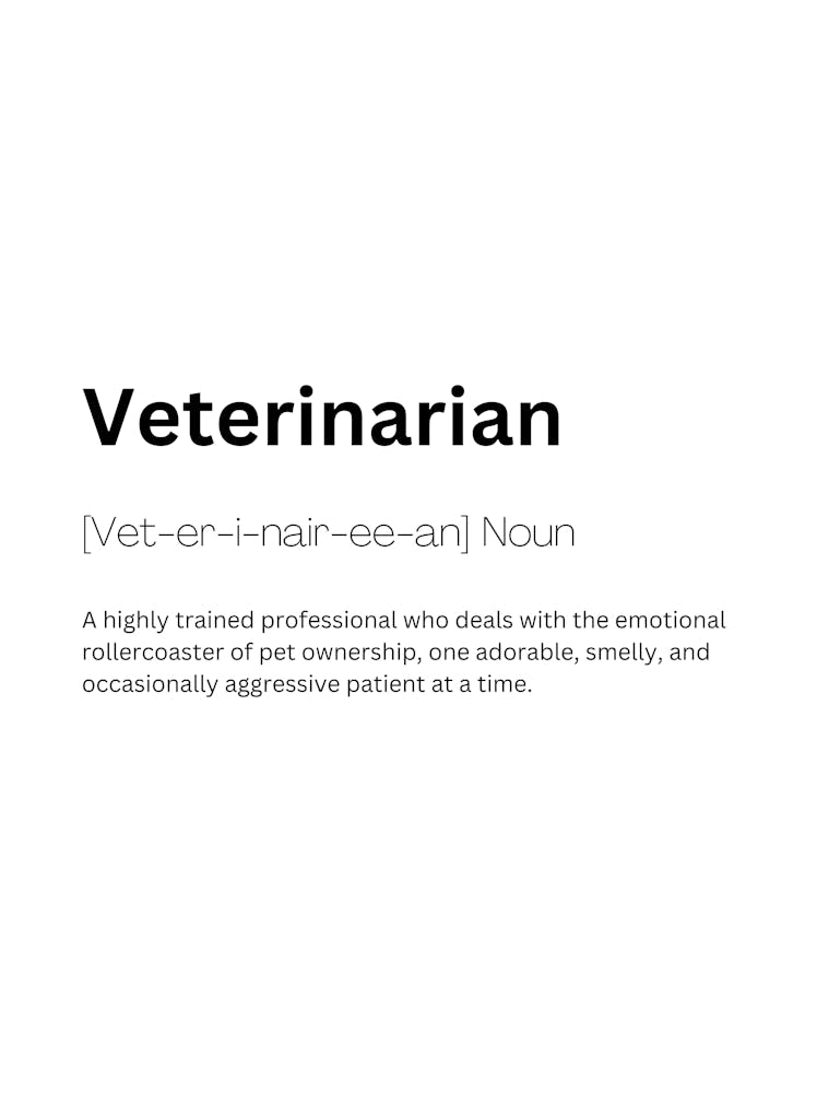 Veterinarian Definition Meaning Art Print by Kaigozen – Fy!