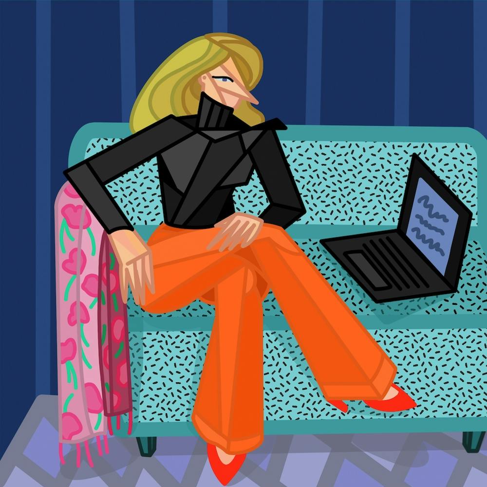 Work From Home Square Art Print by Alexandra Ramirez – Fy!