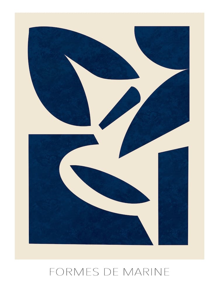 Marine Shapes Art Print by Alice in Colour – Fy!