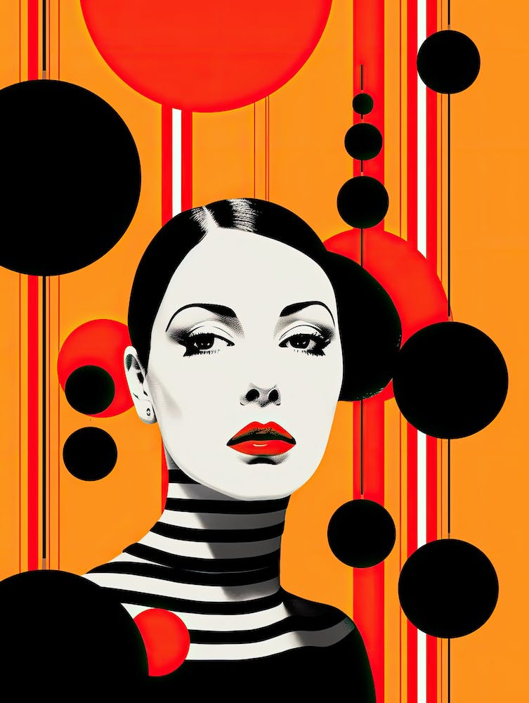 Abstract - Abstract Painting of mime Art Print by Fy!