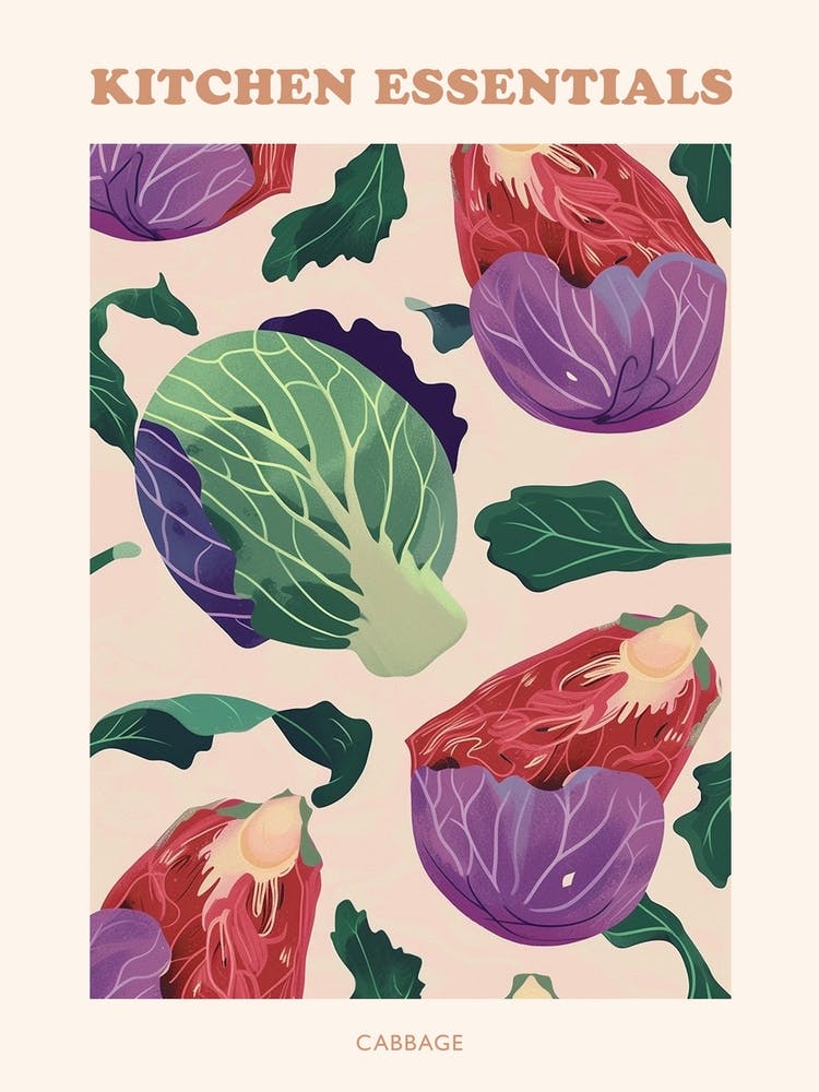 Abstract Cabbage Pattern 1 Poster 2 Art Print by Colourful Harvest – Fy!