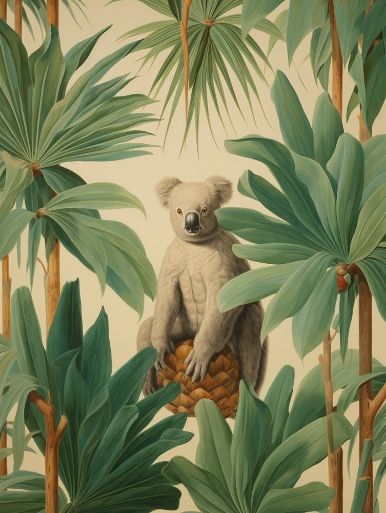 Koala 3 Tropical Animal Portrait Art Print by Tropic of Eden – Fy!