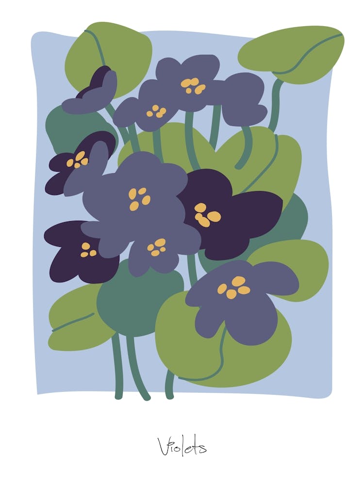 Violet Floral Art Print by Blim and Blum – Fy!