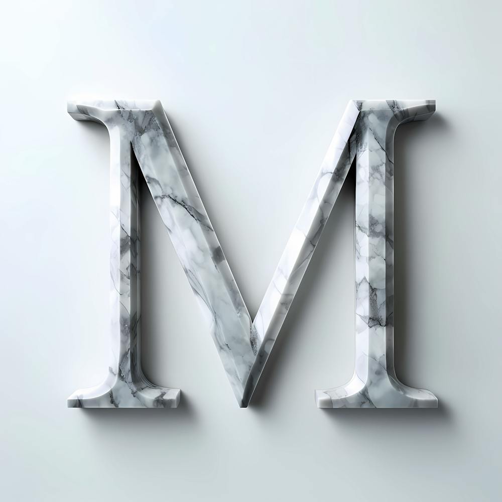 Marble Letter M Art Print by Art shop – Fy!